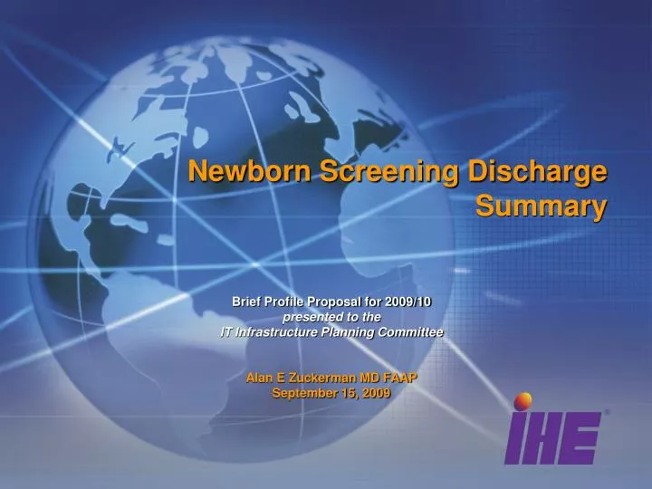 PPT - Newborn Screening Discharge Summary PowerPoint Presentation, free ...