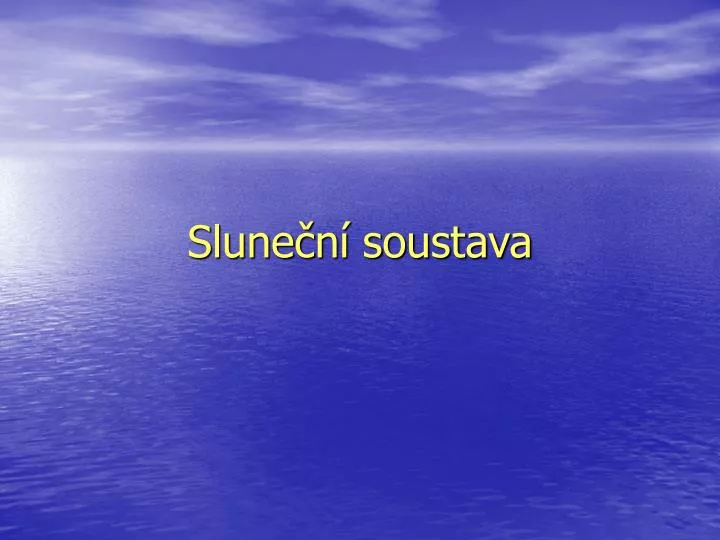 PPT - Sluneční soustava PowerPoint Presentation, free download - ID:6234104