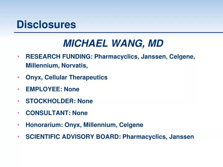 PPT - Disclosures PowerPoint Presentation, free download - ID:6235427