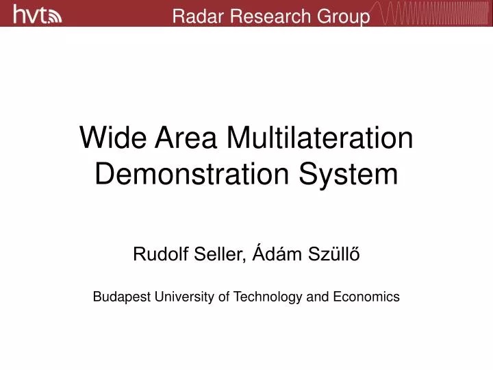 PPT - Wide Area Multilateration Demonstration System PowerPoint ...
