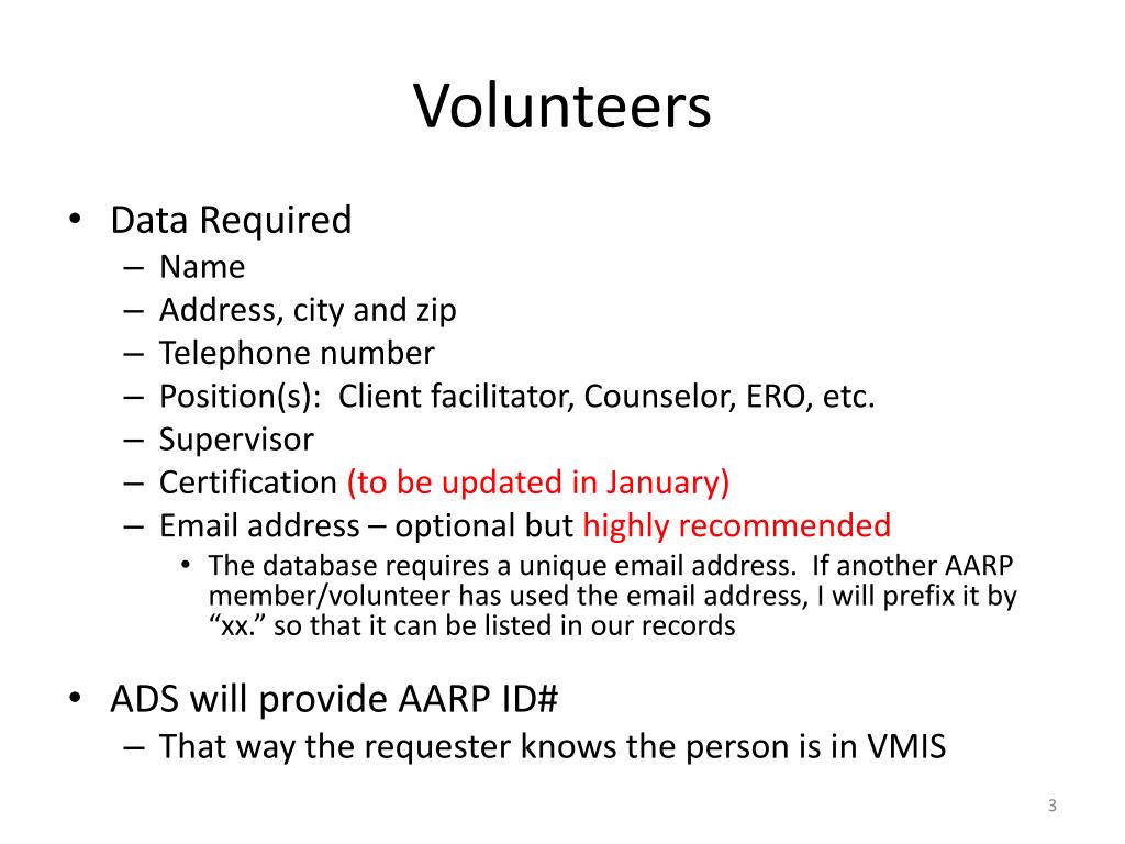PPT - Volunteer Management Information System (VMIS) PowerPoint ... PPT - Volunteer Management Information System (VMIS) PowerPoint ...