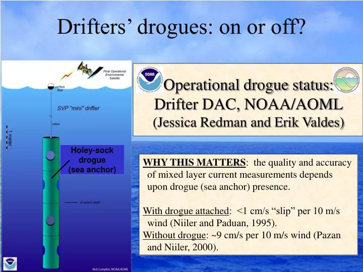 PPT - Drifters’ drogues: on or off? PowerPoint Presentation, free ...