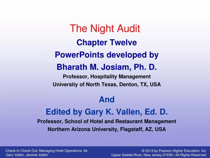 PPT - The Night Audit PowerPoint Presentation, free download - ID:6237617