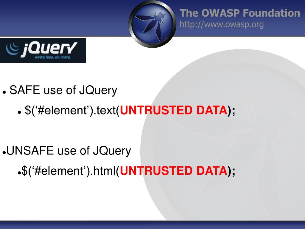 Ppt Cross Site Scripting Javascript Injection Contextual Output Encoding Powerpoint