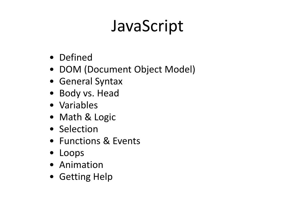 Ppt Javascript Powerpoint Presentation Free Download Id6238186