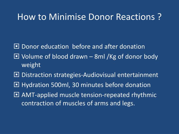 PPT - Adverse Donor Reaction and its Management PowerPoint Presentation ...