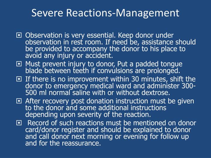 PPT - Adverse Donor Reaction and its Management PowerPoint Presentation ...