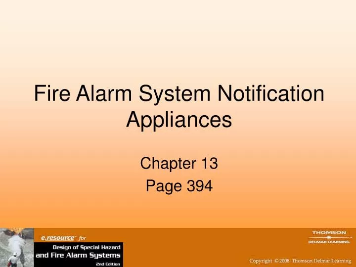 PPT - Fire Alarm System Notification Appliances PowerPoint Presentation ...