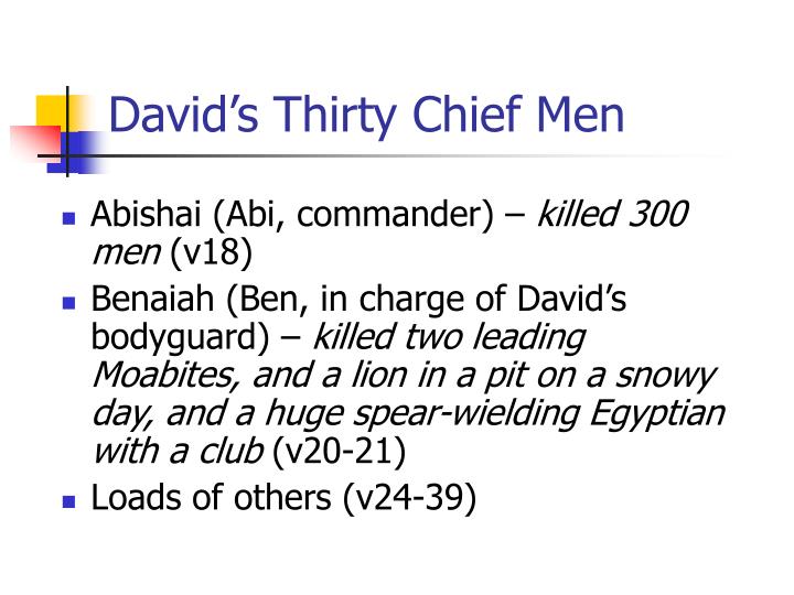 PPT - David’s Mighty Men PowerPoint Presentation - ID:6242236