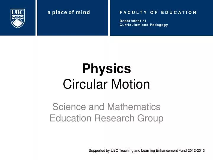 PPT - Physics Circular Motion PowerPoint Presentation, free download ...
