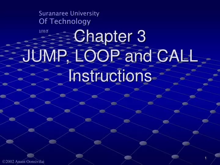 Ppt Chapter 3 Jump Loop And Call Instructions Powerpoint Presentation Id6242458 