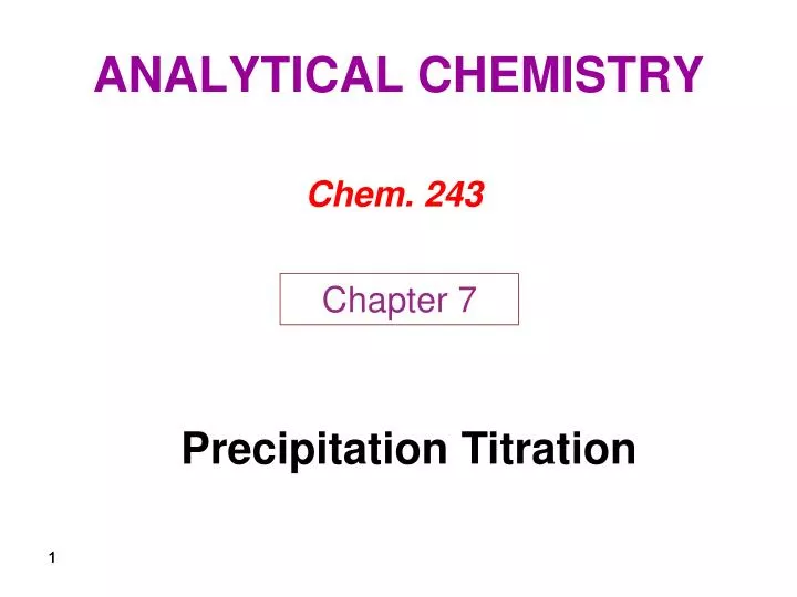 PPT - ANALYTICAL CHEMISTRY PowerPoint Presentation, free download - ID ...