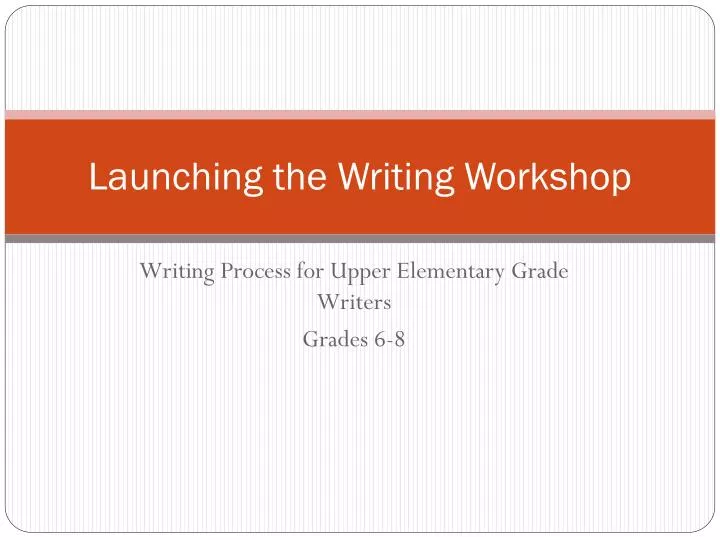 PPT - Launching the Writing Workshop PowerPoint Presentation, free download - ID:6243003