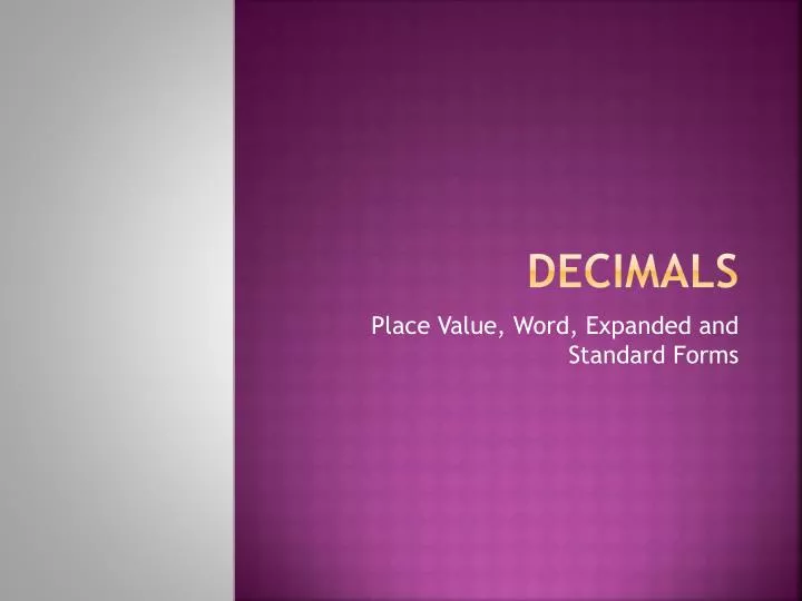 PPT - Decimals PowerPoint Presentation, free download - ID:6243144
