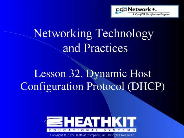 PPT - Lesson 32. Dynamic Host Configuration Protocol (DHCP) PowerPoint ...