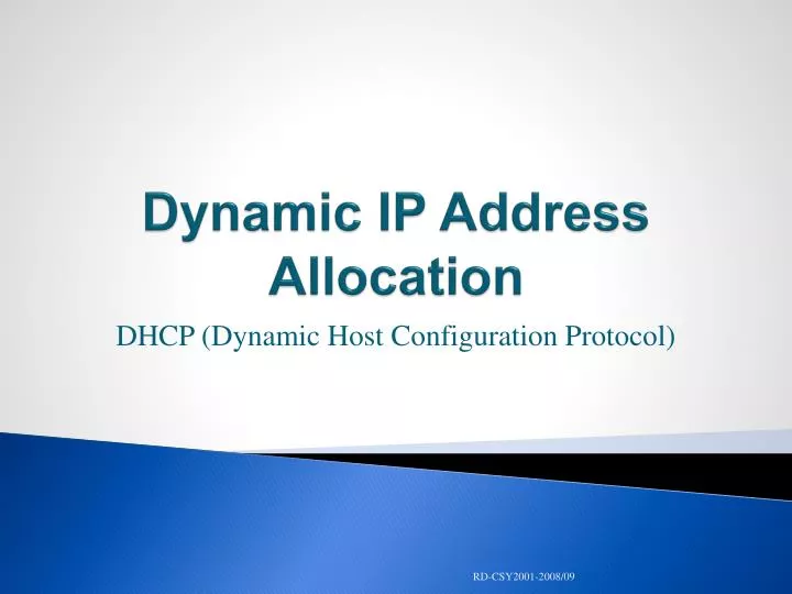 PPT - Dynamic IP Address Allocation PowerPoint Presentation, free ...
