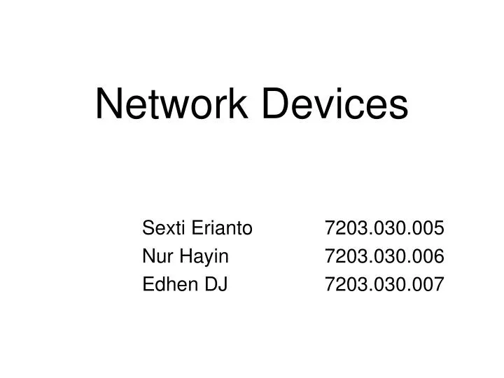 PPT - Network Devices PowerPoint Presentation, free download - ID:6244410