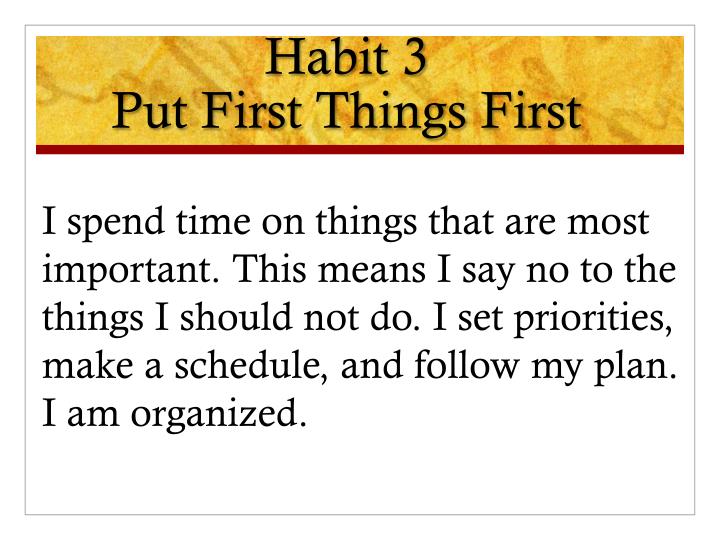 PPT - The 7 Habits PowerPoint Presentation - ID:6244648