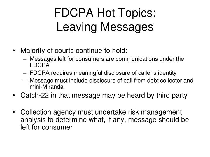 PPT - The Fair Debt Collection Practices Act PowerPoint Presentation ...