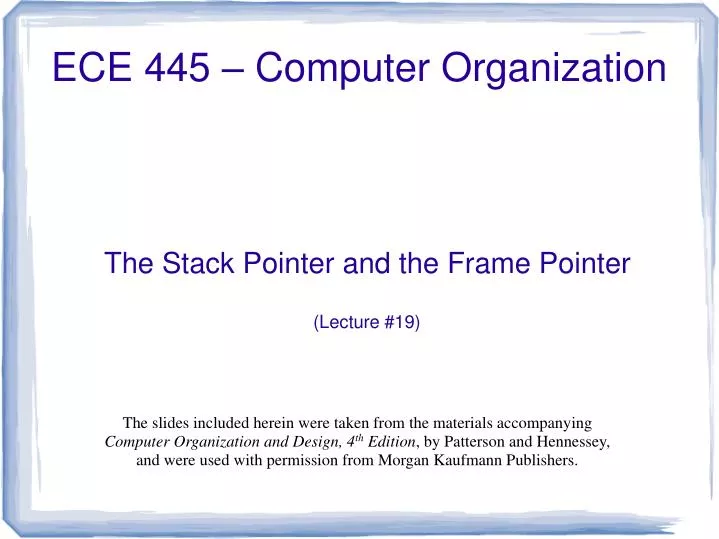 PPT - ECE 445 – Computer Organization PowerPoint Presentation, free download - ID:6246228