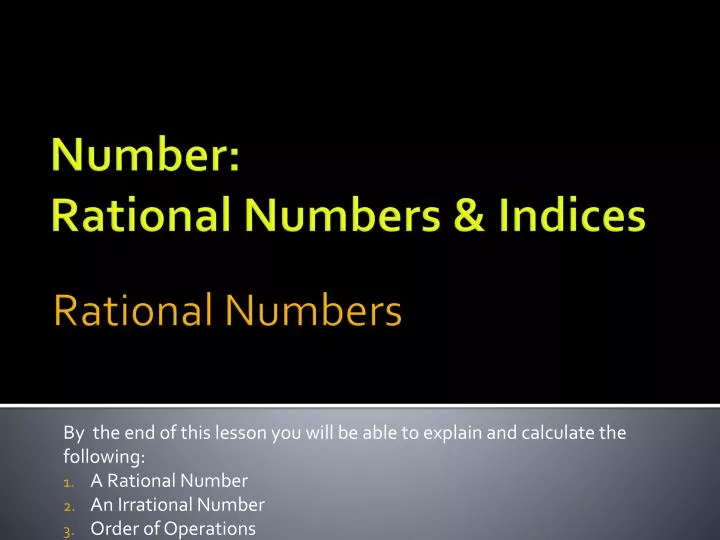 PPT - Rational Numbers PowerPoint Presentation, free download - ID:6247914