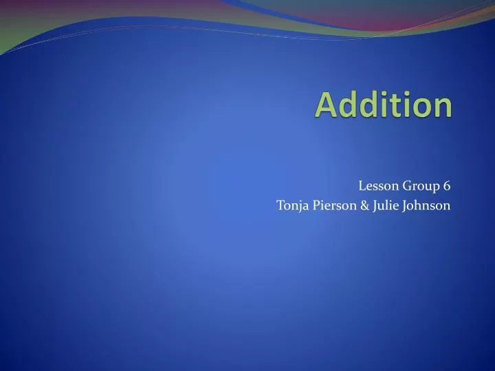 PPT - Addition PowerPoint Presentation, free download - ID:6248406