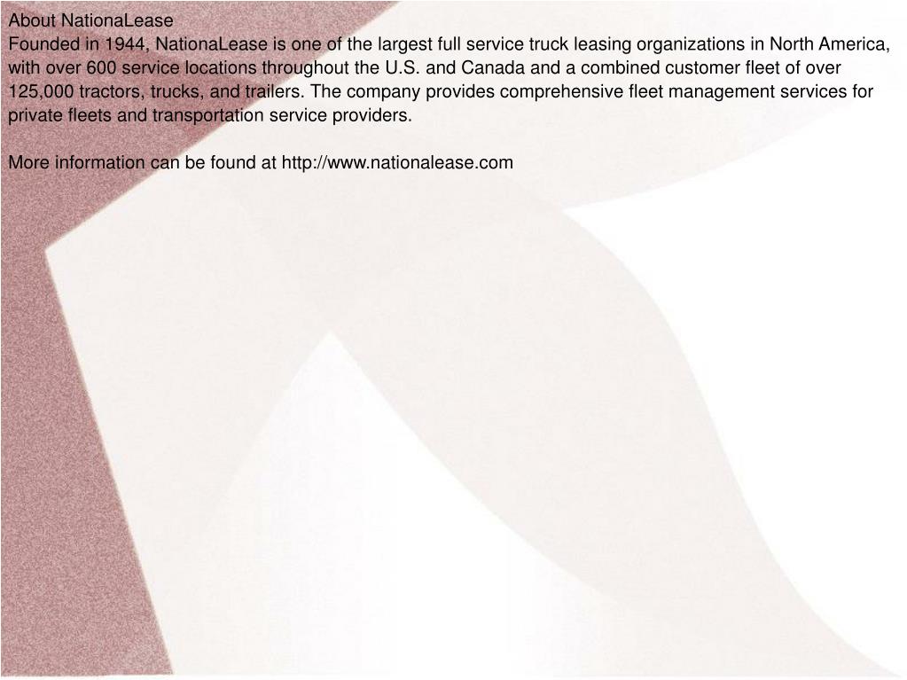 PPT - NationaLease Announces 2014 Leadership Circle Award Winners ...