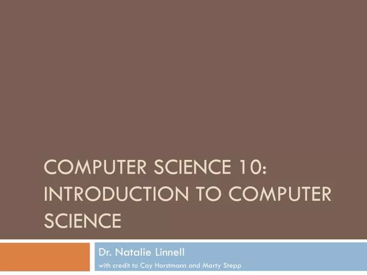 Ppt Computer Science 10 Introduction To Computer Science Powerpoint 6999