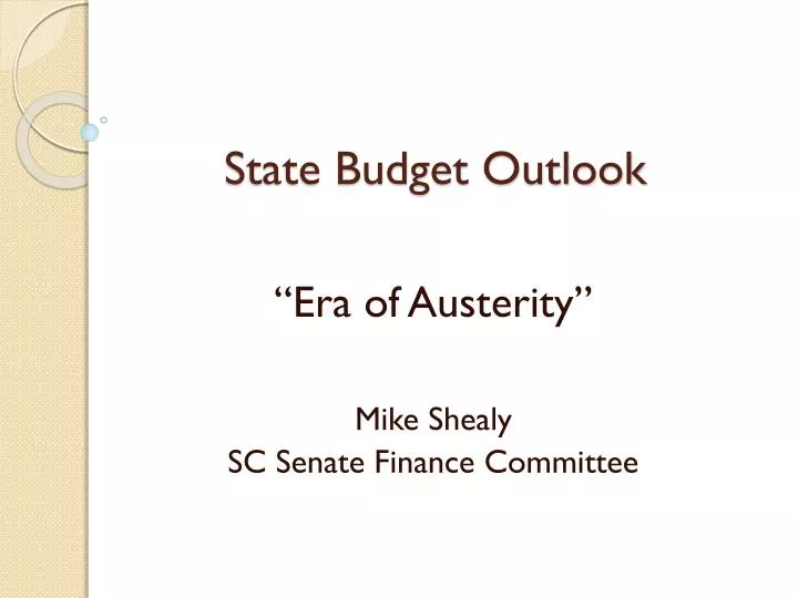 PPT - State Budget Outlook PowerPoint Presentation, free download - ID ...