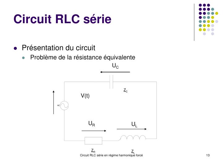 PPT - Circuit RLC série en régime harmonique forcé PowerPoint ...
