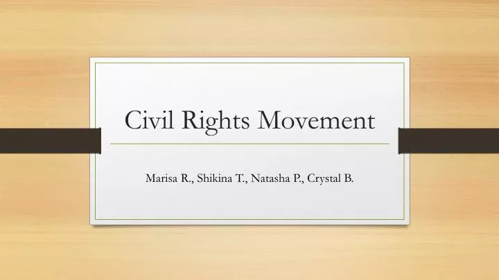 PPT - Civil Rights Movement PowerPoint Presentation, free download - ID ...