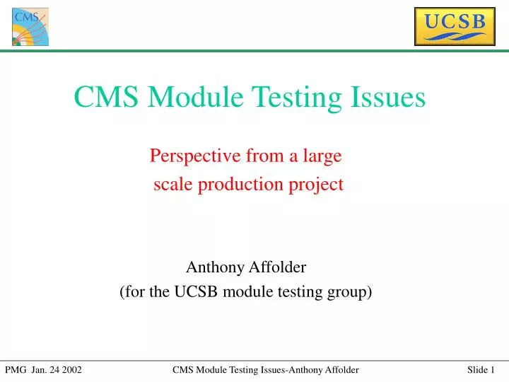 PPT - CMS Module Testing Issues PowerPoint Presentation, free download ...