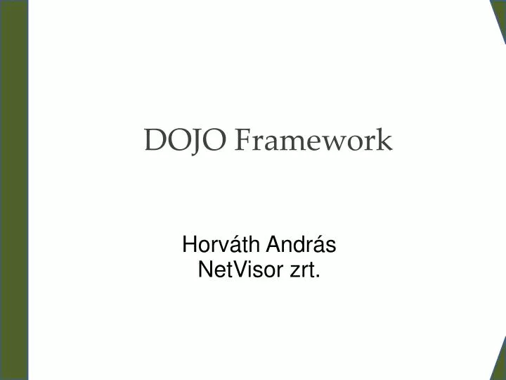 PPT - DOJO Framework PowerPoint Presentation, free download - ID:6250903