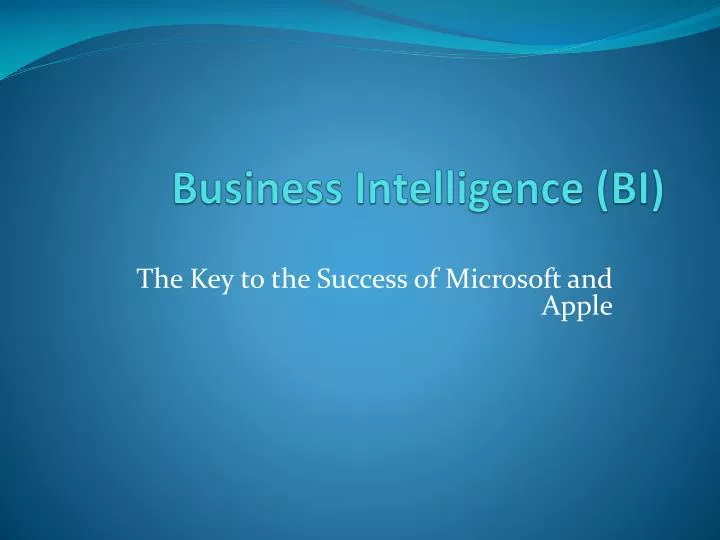 PPT - Business Intelligence (BI) PowerPoint Presentation, free download - ID:6252491