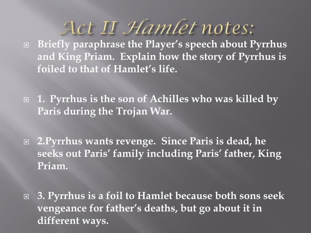 PPT Notes On Hamlet Act II PowerPoint Presentation Free Download PPT Notes On Hamlet Act II PowerPoint Presentation Free Download