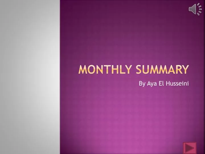 PPT - Monthly summary PowerPoint Presentation, free download - ID:6253161