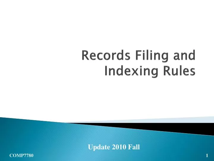 PPT - Records Filing and Indexing Rules PowerPoint Presentation, free ...
