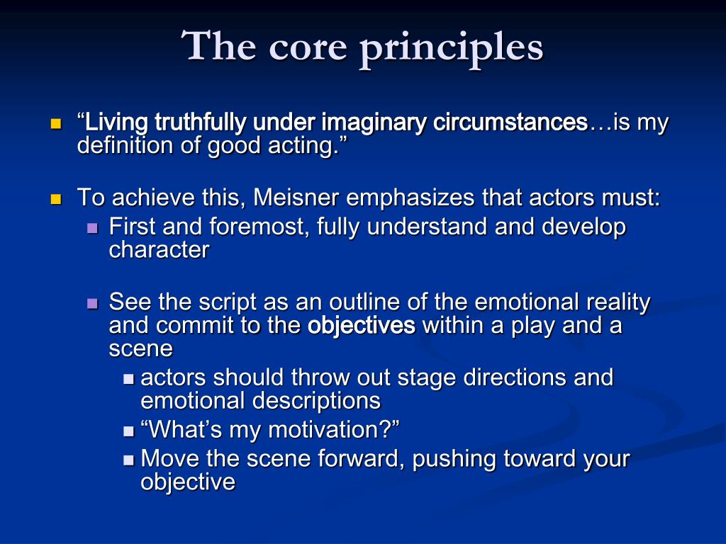 PPT - SANFORD “Sandy” MEISNER (1905-1997) and the Meisner Technique ...