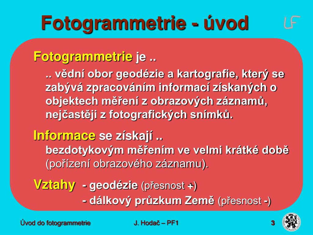 PPT - Pozemní fotogrammetrie 1 PowerPoint Presentation, free download ...