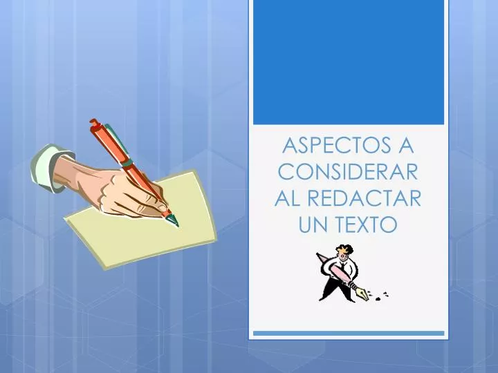 PPT - ASPECTOS A CONSIDERAR AL REDACTAR UN TEXTO PowerPoint ...