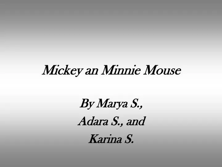 PPT - Mickey an Minnie Mouse PowerPoint Presentation, free download ...