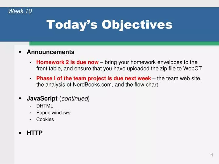 PPT - Today’s Objectives PowerPoint Presentation, free download - ID ...
