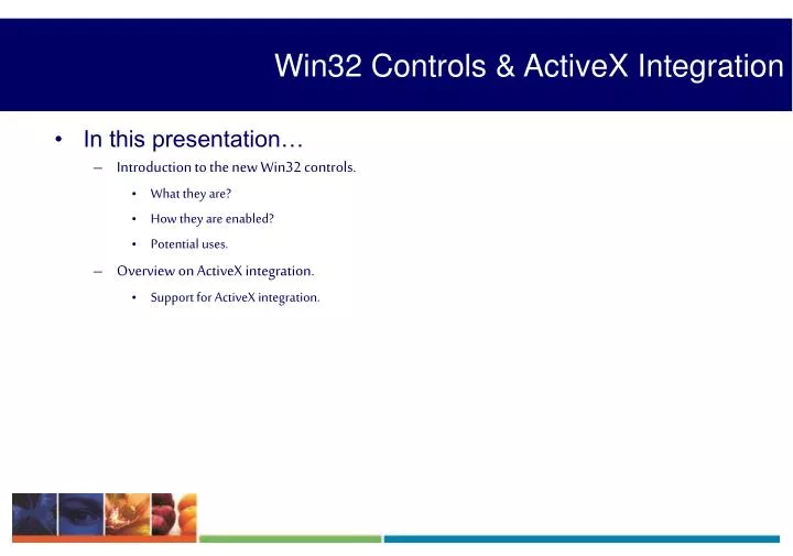 PPT - Win32 Controls & ActiveX Integration PowerPoint Presentation - ID ...