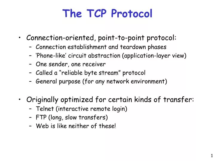 PPT - The TCP Protocol PowerPoint Presentation, free download - ID:6258016