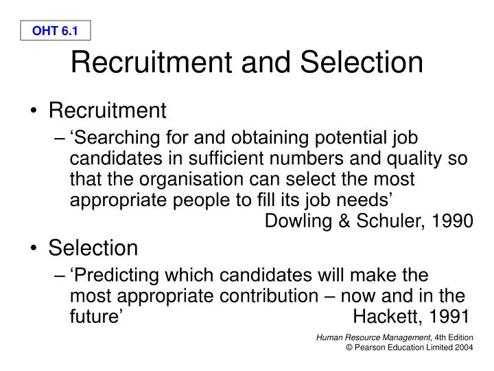 PPT - Recruitment and Selection PowerPoint Presentation, free download ...