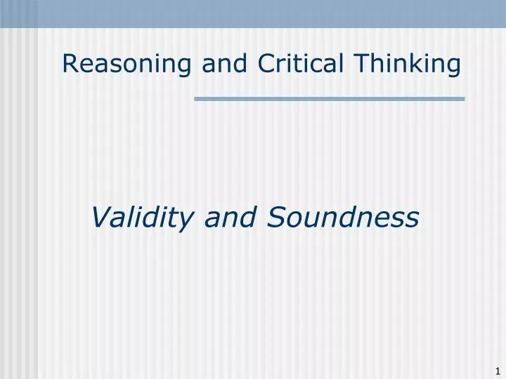 PPT - Reasoning and Critical Thinking PowerPoint Presentation, free ...