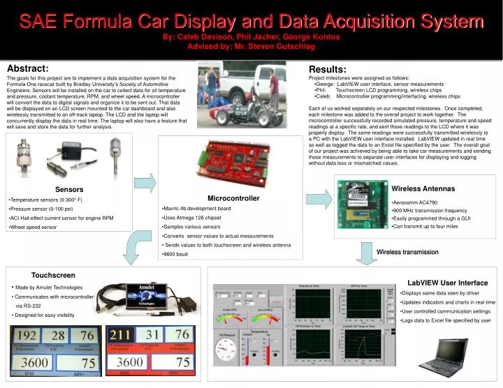 PPT - Sensors Temperature sensors (0-300° F) Pressure sensor (0-100 psi ...