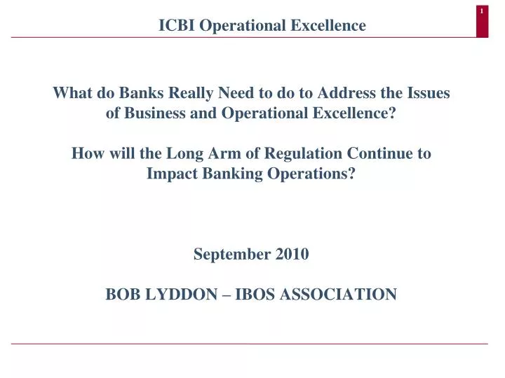PPT - ICBI Operational Excellence PowerPoint Presentation, free ...
