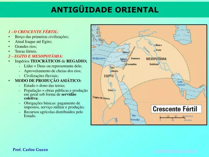 PPT - 1 - O CRESCENTE FÉRTIL: Berço das primeiras civilizações; Atual ...