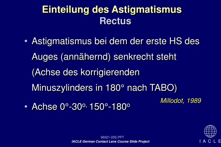 PPT - Astigmatismus PowerPoint Presentation - ID:6260765